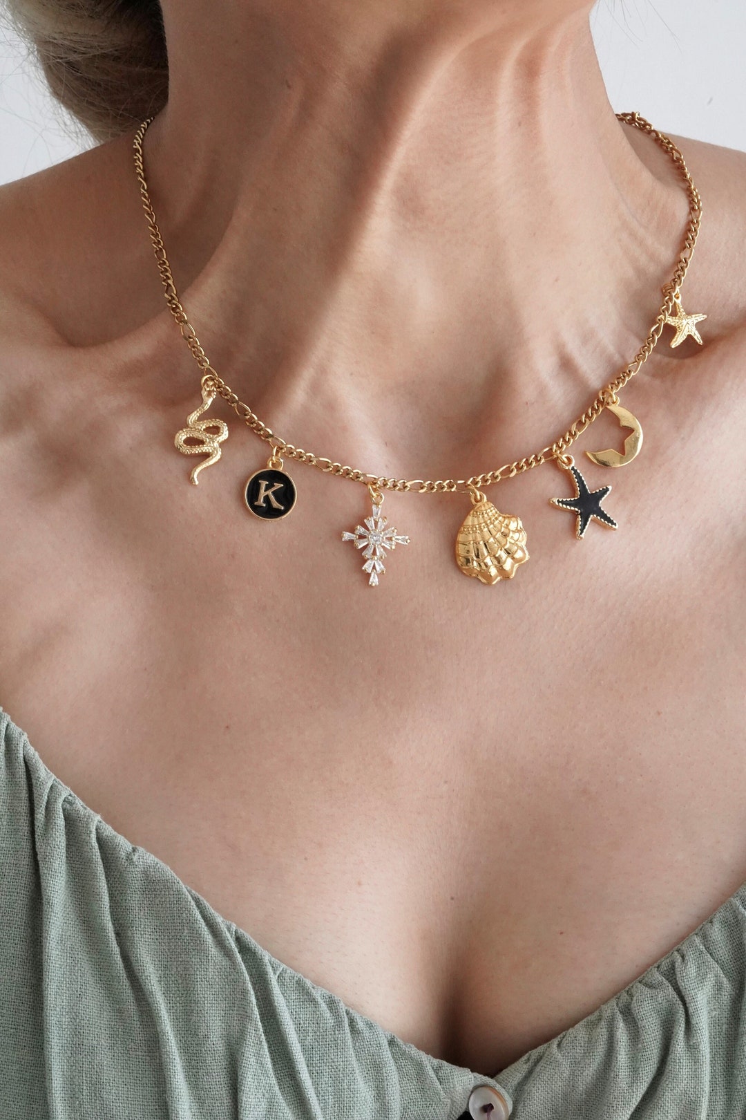 Build Your Own Custom Charm Necklace Summer Charm Necklace Customizable ...