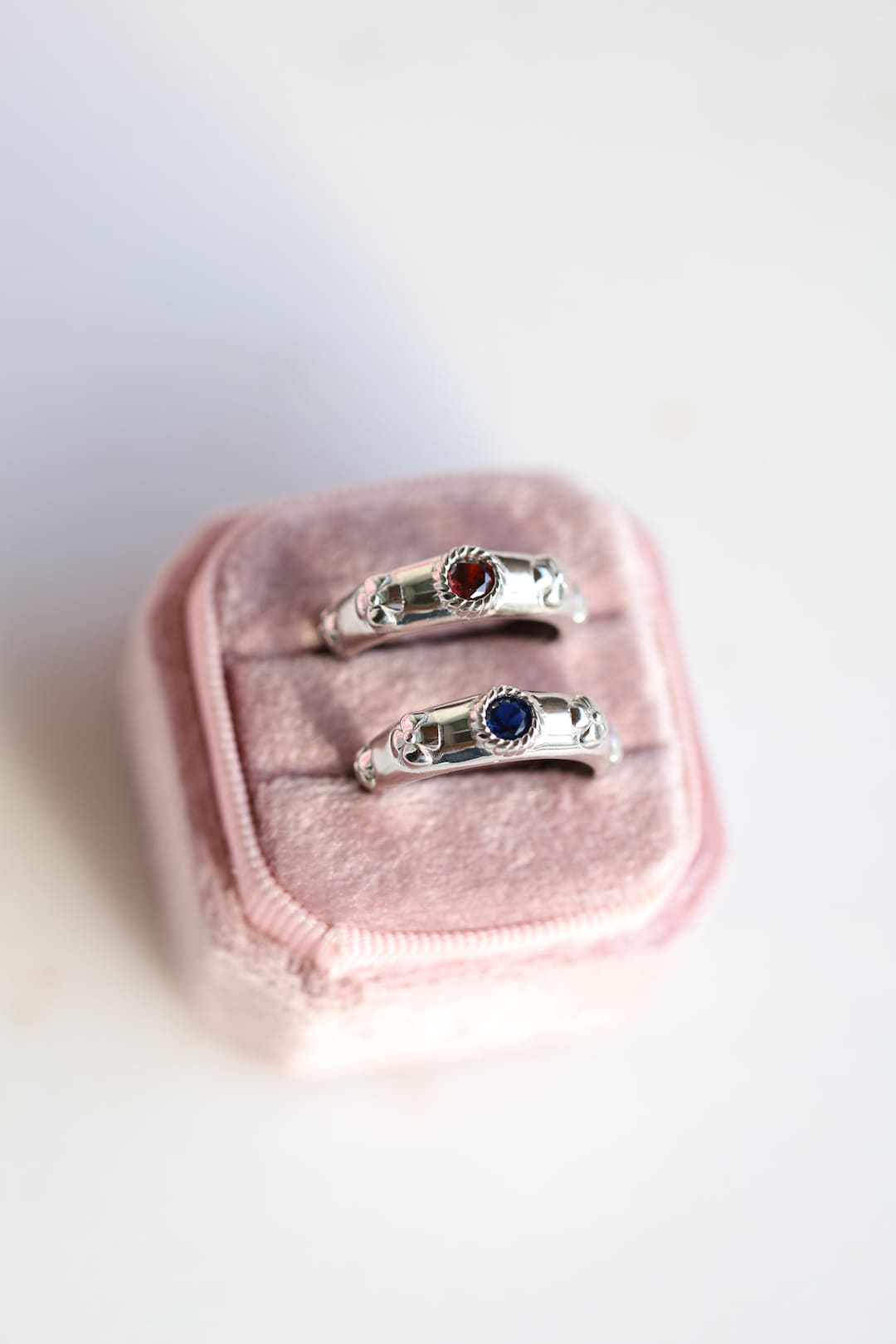 Couple Rings Set -howls Ring-hmc Inspired-anime Rings-red Gem Ring ...