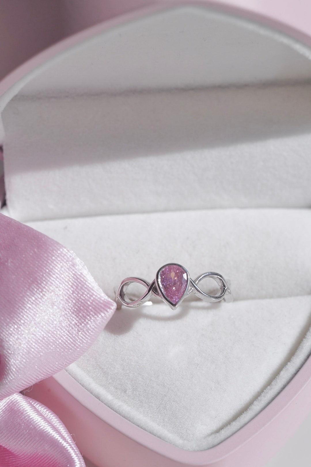 Enchanted Pink Stone Crown Ring - A Tale of Regal Elegance Inspired by ...