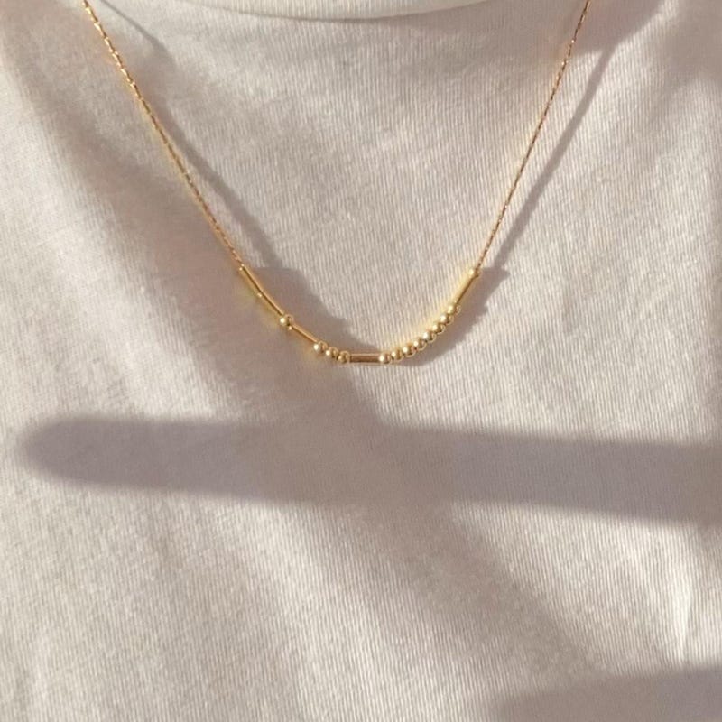 18k Gold Morse Code - Etsy