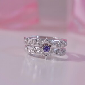 Princess Crown Couple Rings, Sun Ring, Sun Jewelry, Princess Jewelry ...