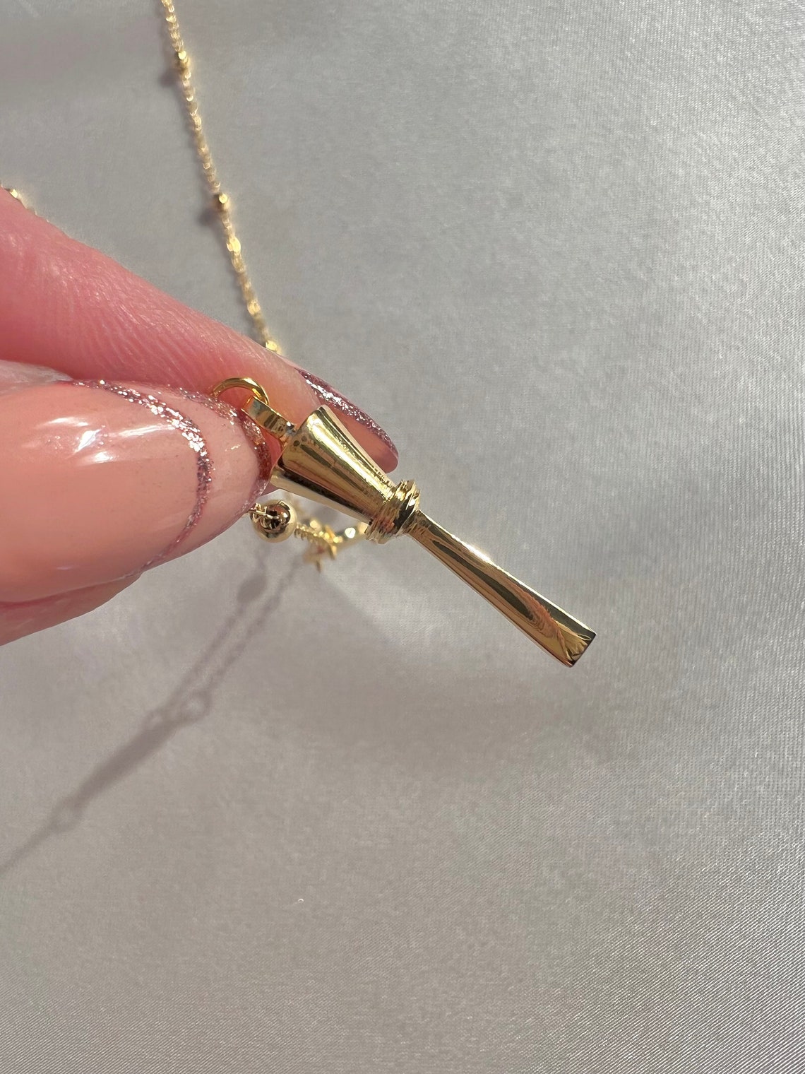 Ldr Style Necklace V.2 Rosary Emerald Heart Necklace Lana - Etsy