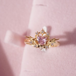 Pink Heart Ring-anime Ring-pink Jewelry - Princess Jewelry- I Love PINK ...