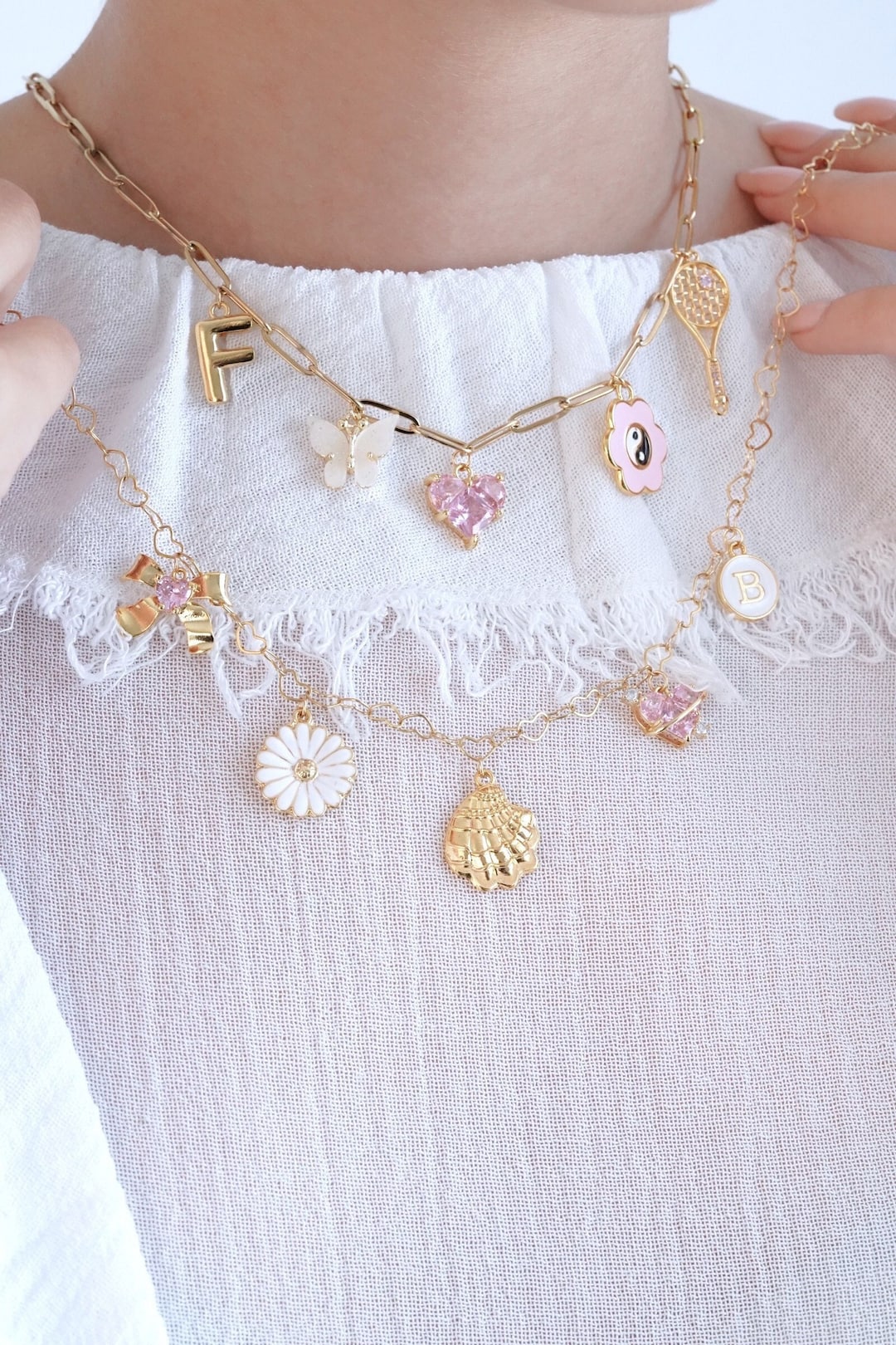 Build Your Own Custom Charm Necklace Summer Charm Necklace Customizable ...