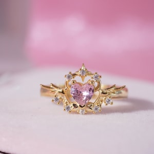 Pink Heart Ring-anime Ring-pink Jewelry - Princess Jewelry- I Love PINK ...