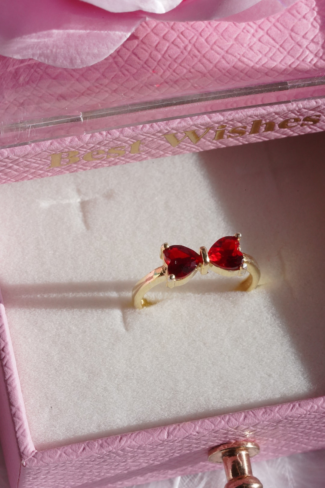 Snow White Ribbon Ring -red Ribbon Ring-heart R55ing - Etsy