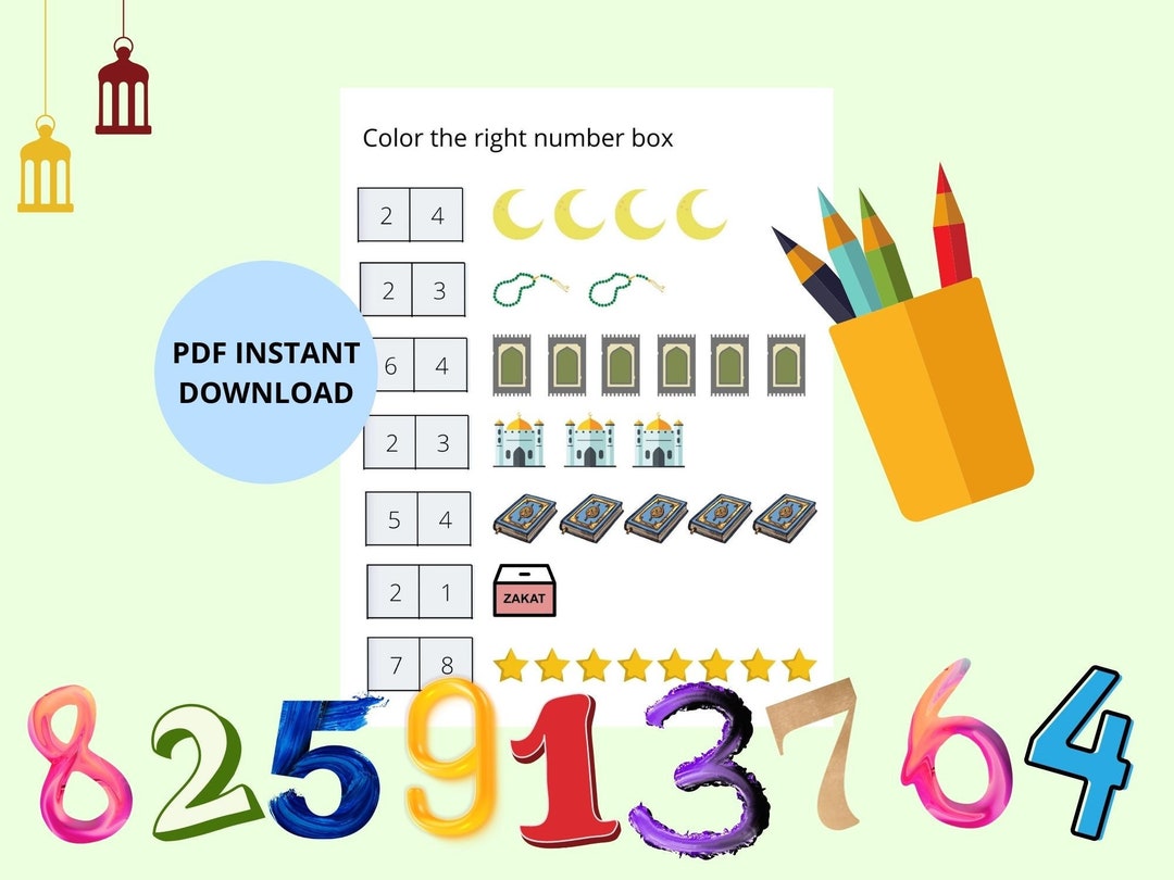 Ramadan Kids Activity, Printable Activity, PDF Printable Ramadan ...