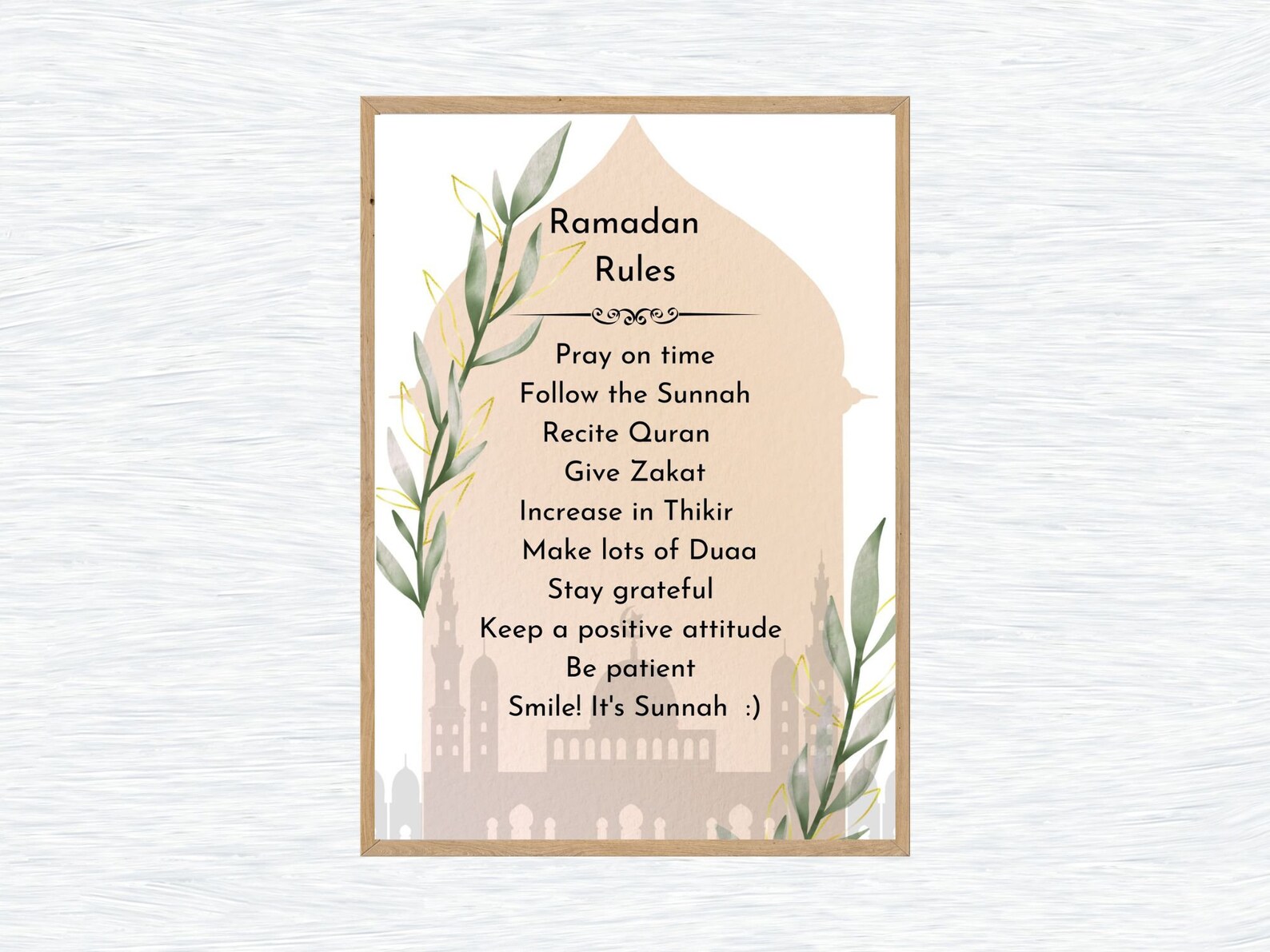 Ramadan Rules, Ramadan Printable, Ramadan Decoration, Ramadan Decor ...