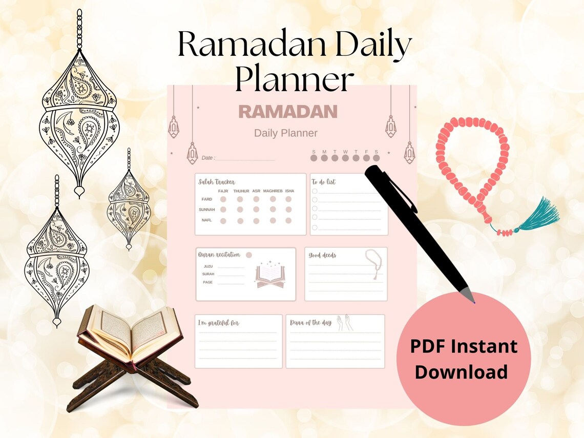 Ramadan Daily Planner, Ramadan Checklist, PDF Digital Download, Instant ...
