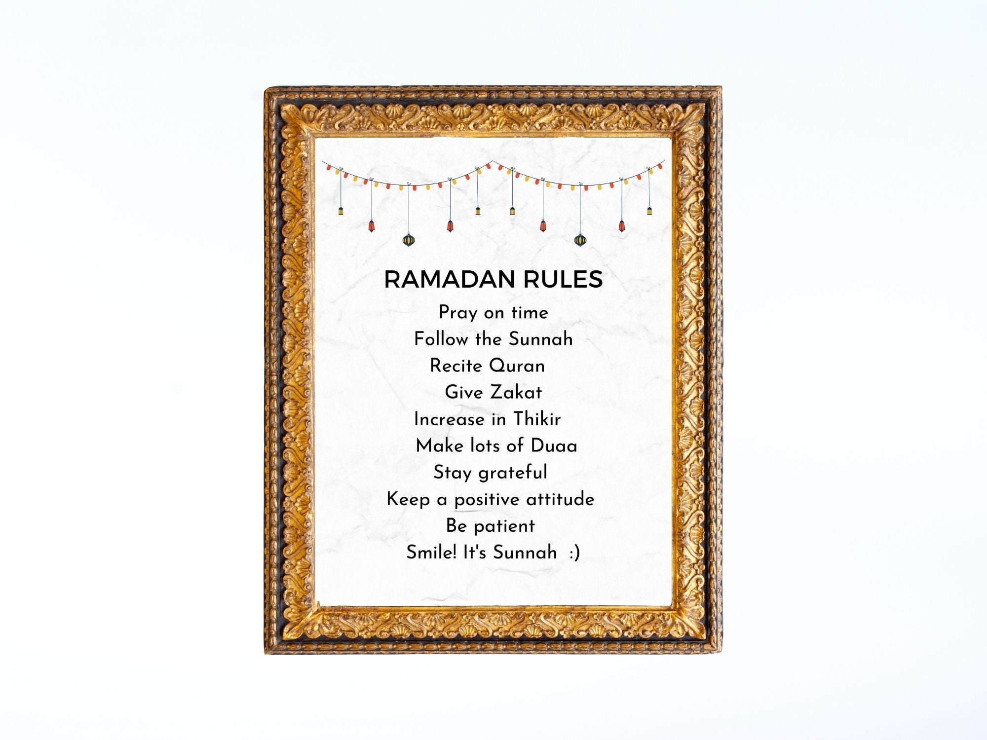 Ramadan Rules, Ramadan Rules Printable, Ramadan Decoration, Ramadan ...