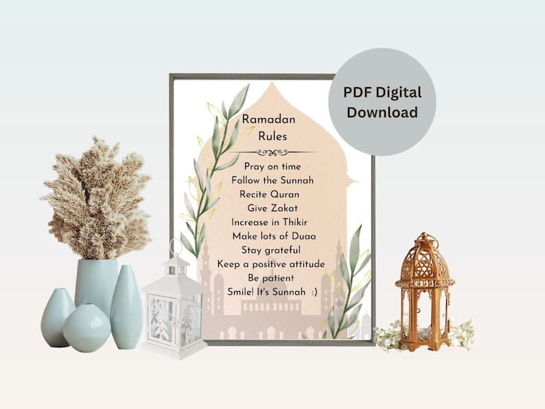 Ramadan Rules, Ramadan Printable, Ramadan Decoration, Ramadan Decor ...