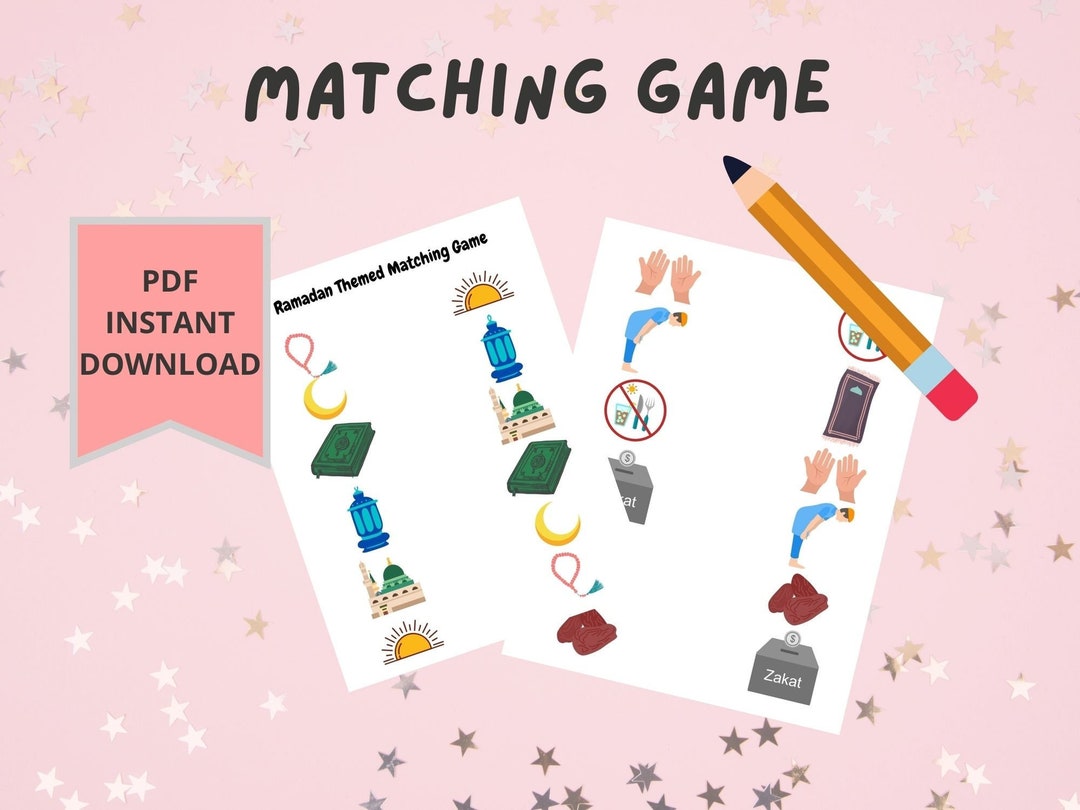 Ramadan Activity, Ramadan Matching Game, Ramadan Kids Activity, Ramadan ...