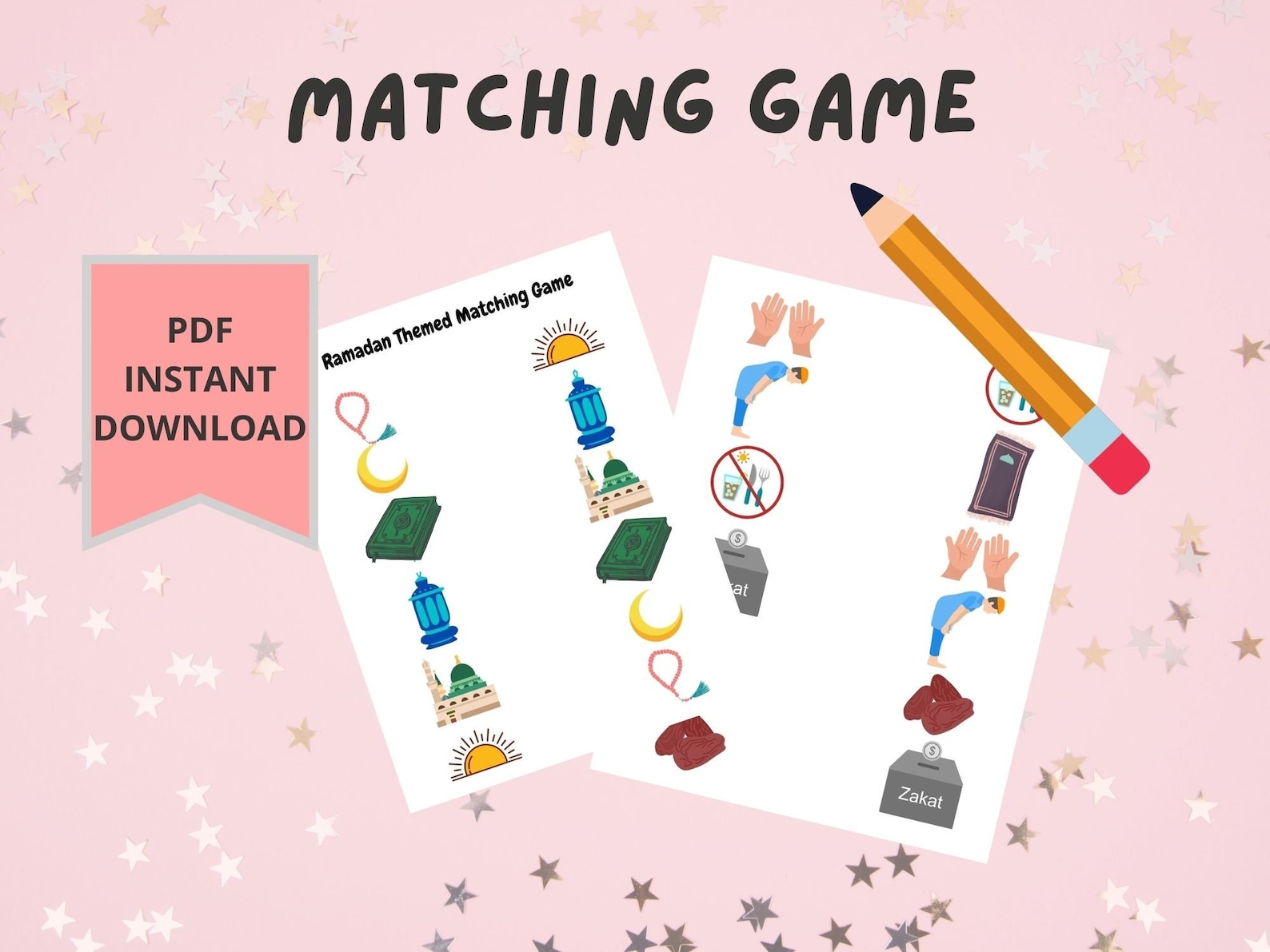 Ramadan Activity, Ramadan Matching Game, Ramadan Kids Activity, Ramadan ...
