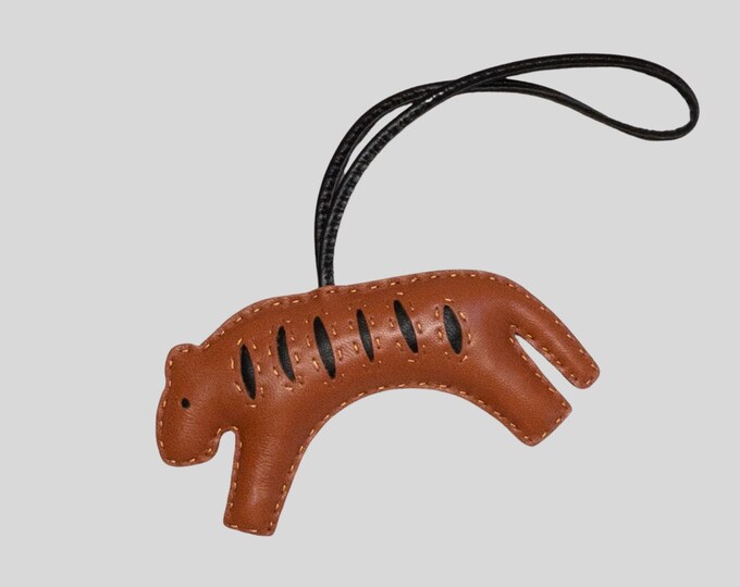Designer Tiger Leather Keychain Leather Keychain for Women Leather ...