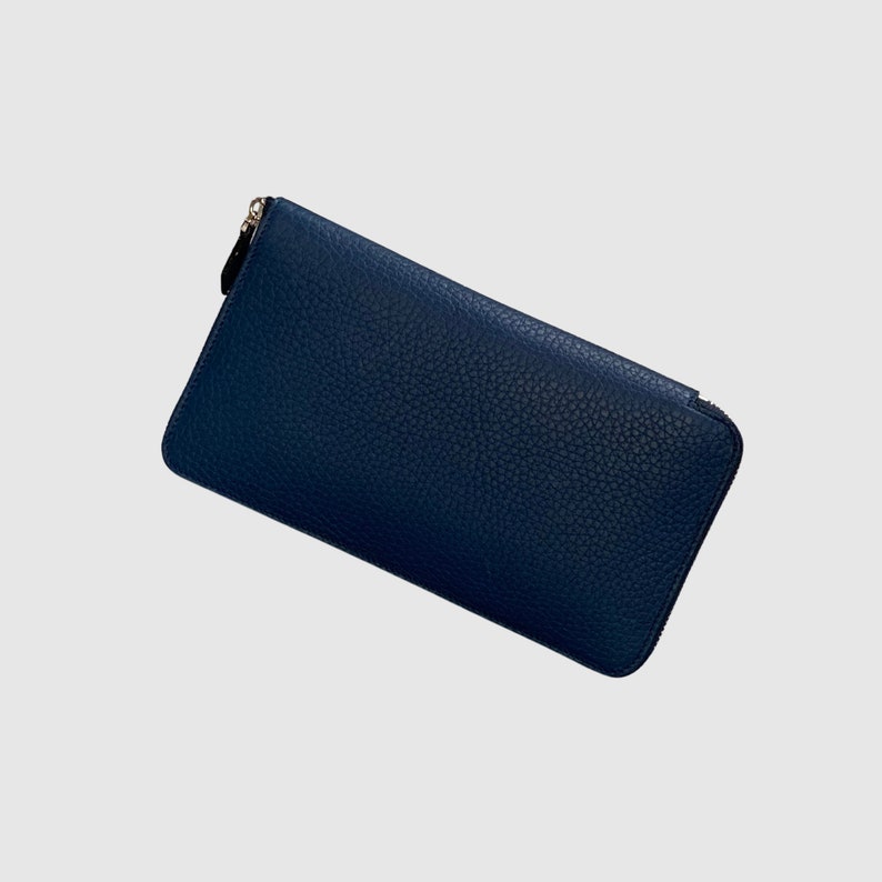 Zipped Wallet in Calfskin Leather Several COLOURS to Choose From - Etsy