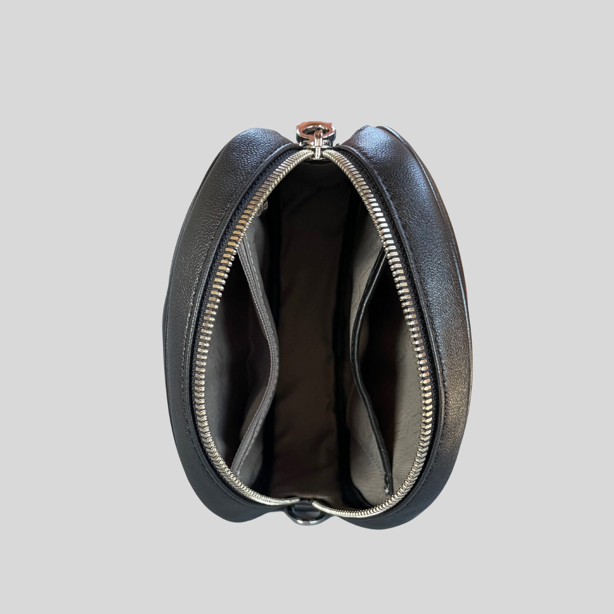 Designer Black Leather Quilted Bum Bag, Mini Bag With Detachable Epsom ...