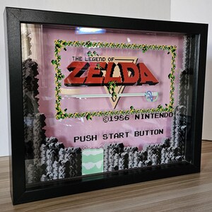 BIG Legend of Zelda Inspired NES Shadow Box 12x15 Inches - Etsy