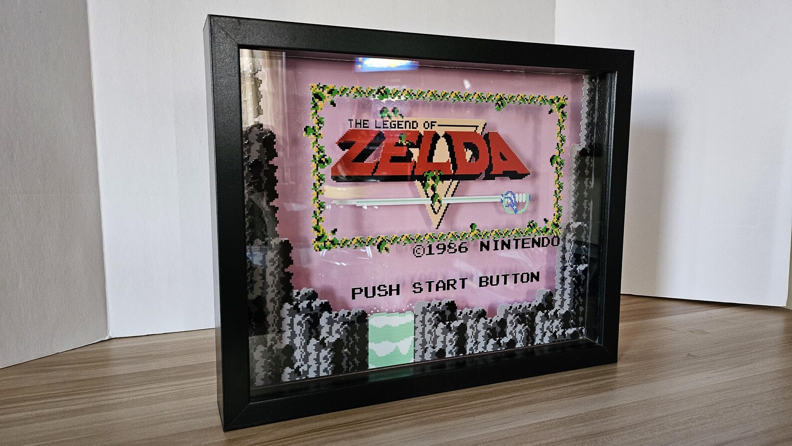 BIG Legend of Zelda Inspired NES Shadow Box 12x15 Inches - Etsy