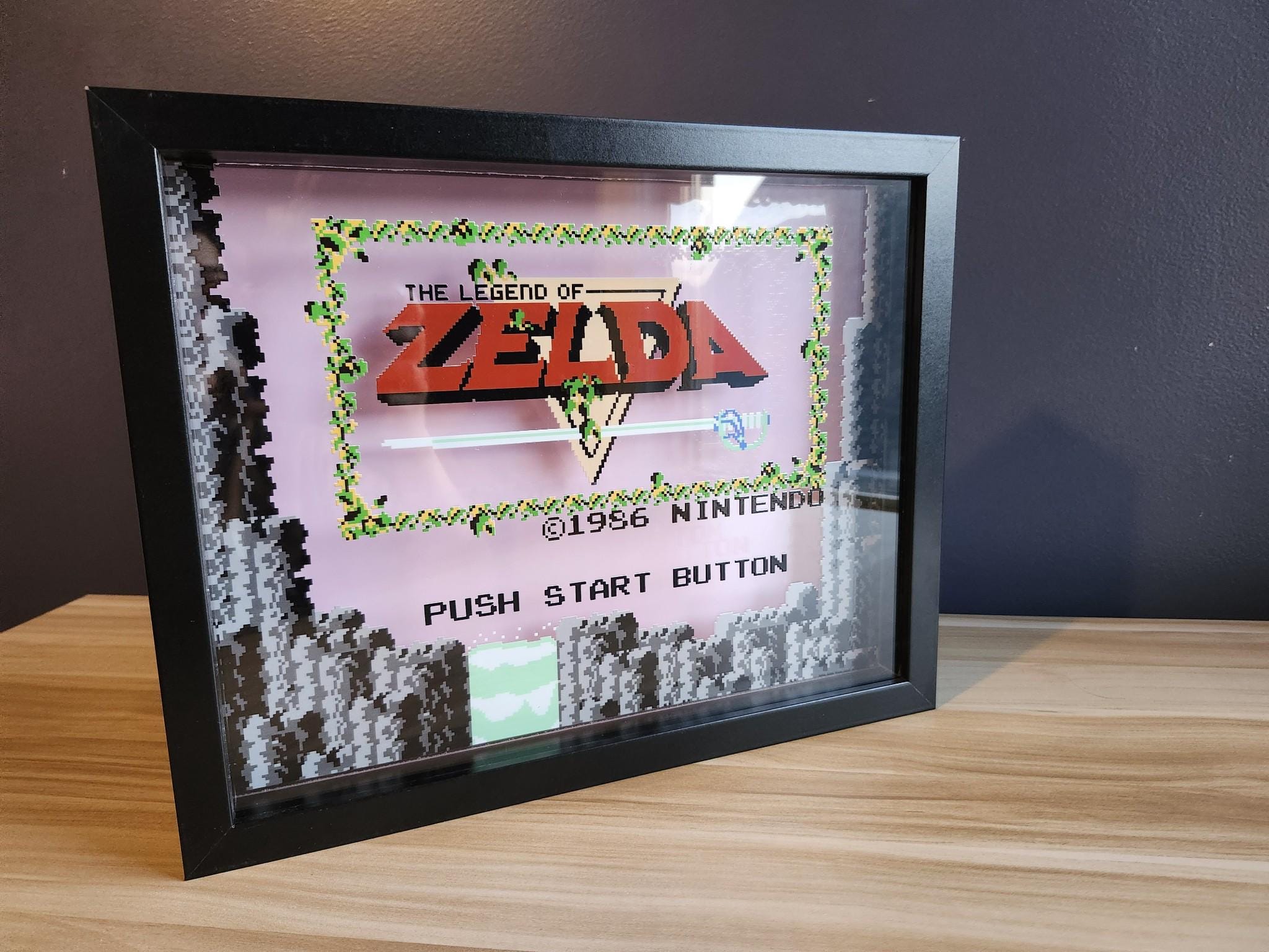 BIG Shadow Box! Legend of Zelda Inspired NES Shadow Box! 12x15 Inches ...