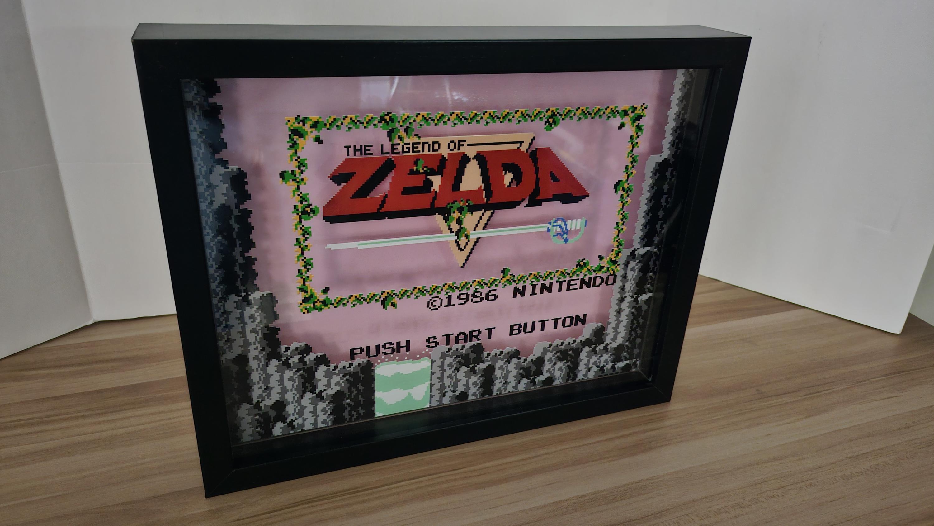 BIG Legend of Zelda Inspired NES Shadow Box 12x15 Inches - Etsy