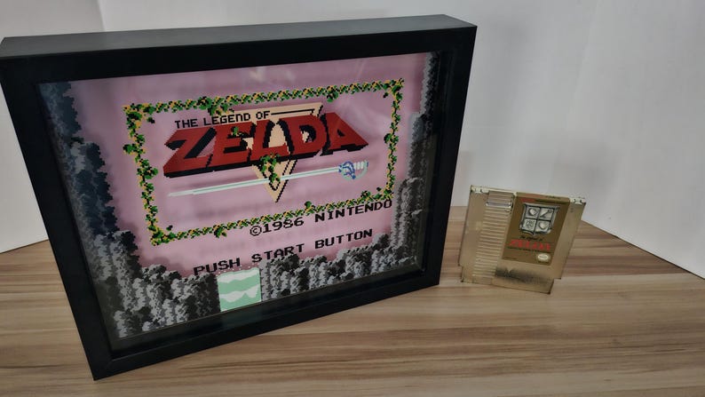 BIG Legend of Zelda Inspired NES Shadow Box 12x15 Inches - Etsy