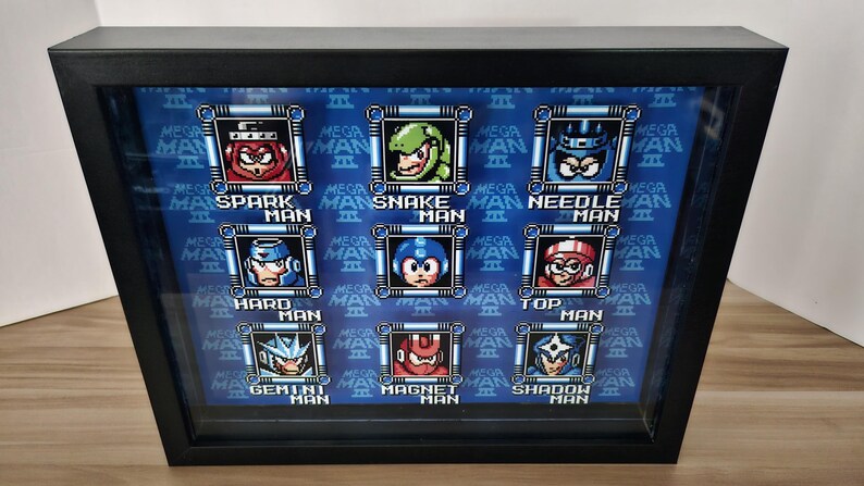 BIG Mega Man 3 Inspired NES Shadow Box 12x15 Inches - Etsy