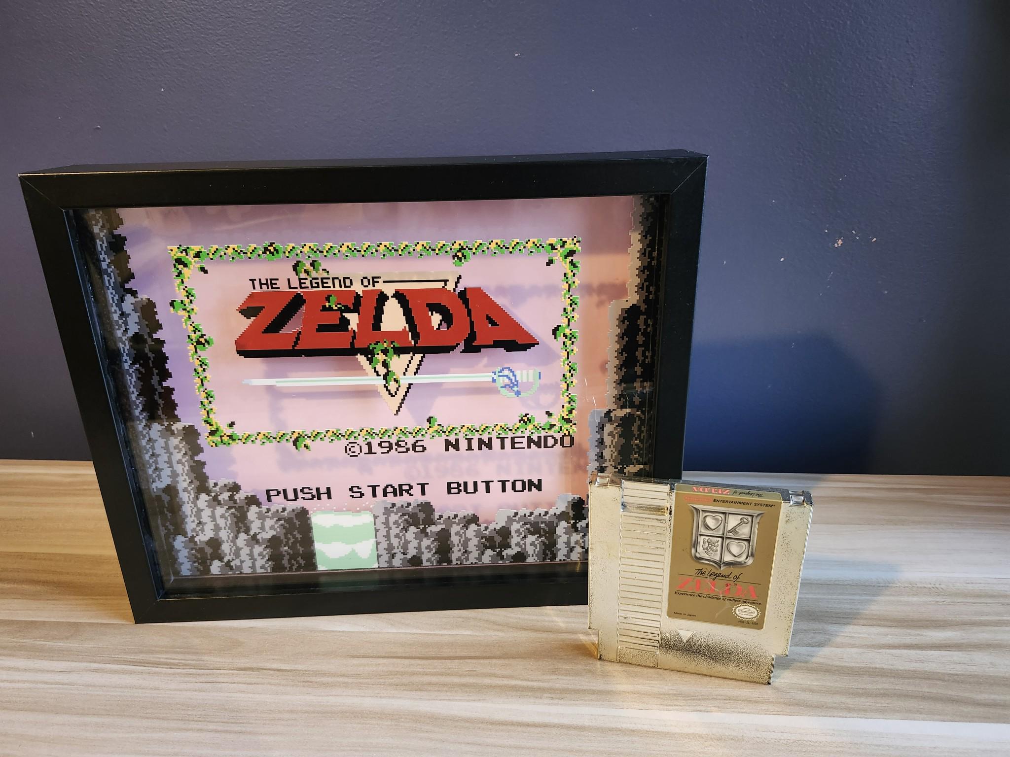 BIG Shadow Box Legend of Zelda Inspired NES Shadow Box 12x15 Inches - Etsy