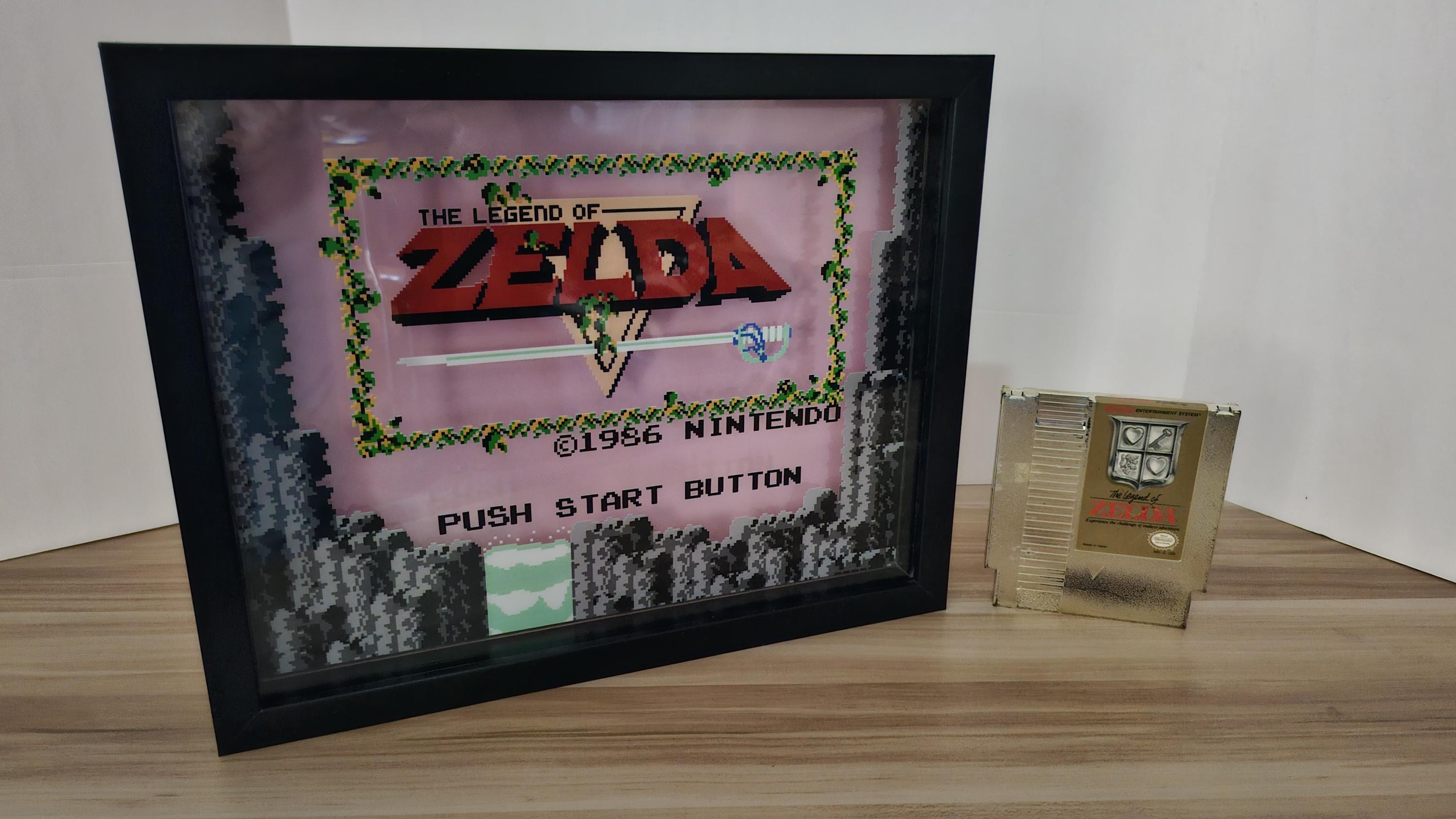 BIG Legend of Zelda Inspired NES Shadow Box 12x15 Inches - Etsy