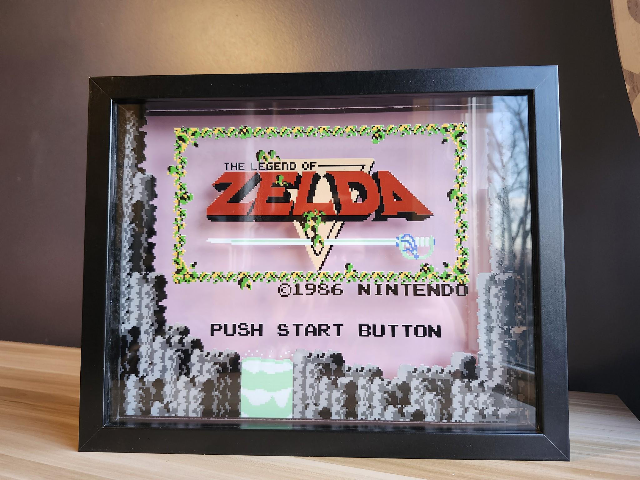 BIG Shadow Box Legend of Zelda Inspired NES Shadow Box 12x15 Inches - Etsy