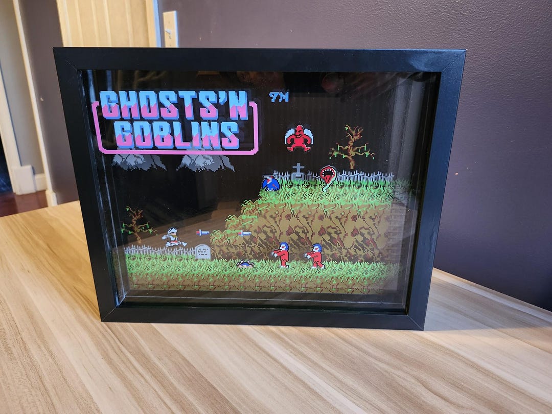 BIG Shadow Box Ghosts N' Goblins Inspired NES Shadow Box 12x15 Inches ...