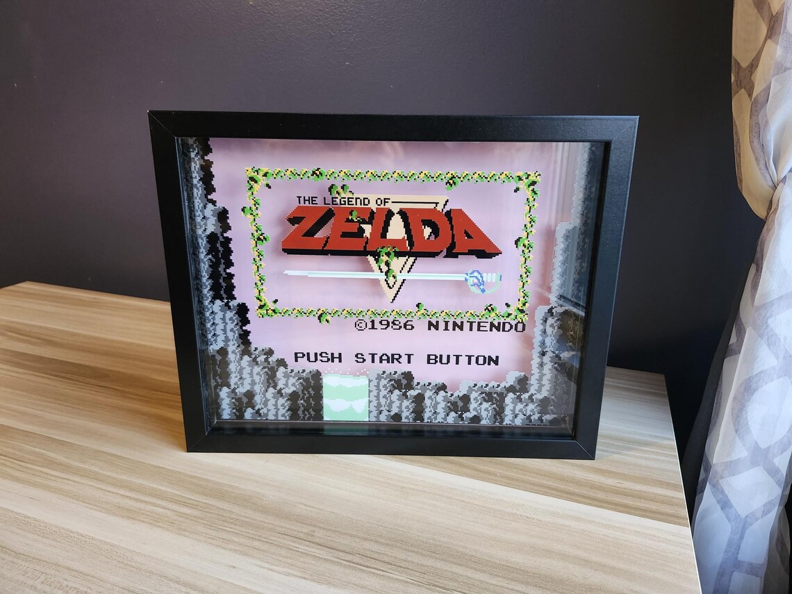 BIG Shadow Box Legend of Zelda Inspired NES Shadow Box 12x15 Inches - Etsy