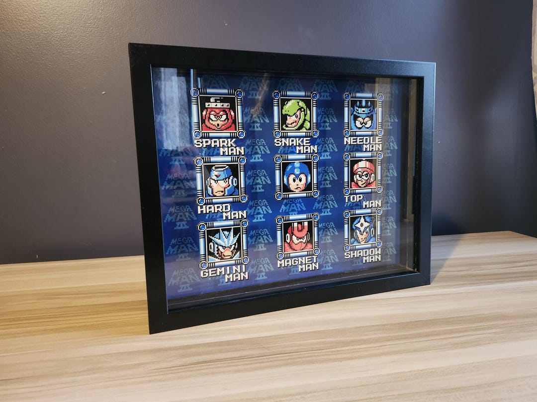 BIG Shadow Box Mega Man 3 Inspired NES Shadow Box 12x15 Inches - Etsy