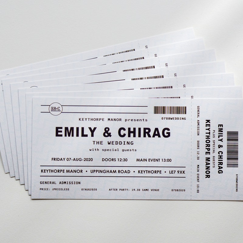 Ticket Style Invite - Etsy