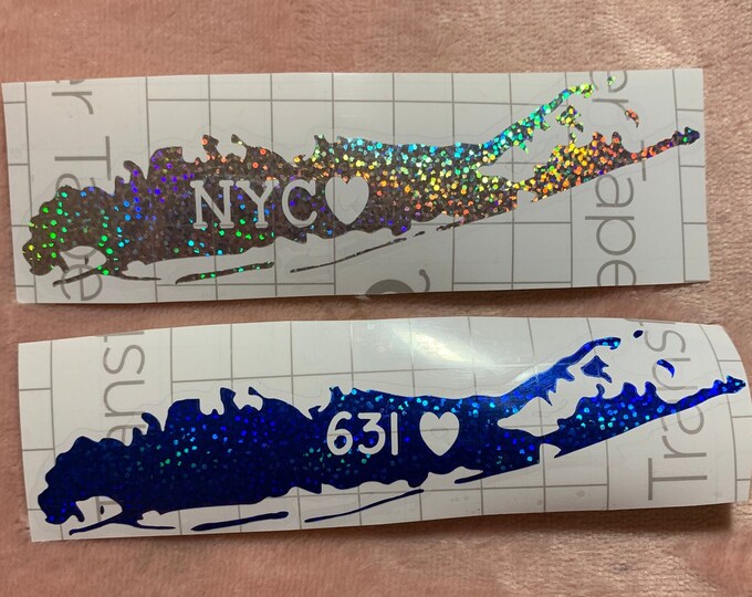 Long Island New York Stickers Set of 2 - Etsy