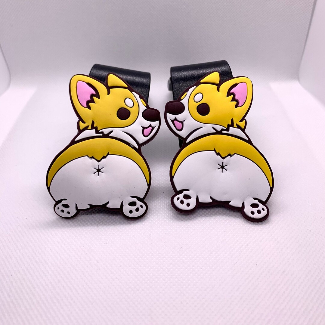 Set of 2 Funny Cute Corgi Dog Butt Car Hooks, Headrest Hook, Trunk ...