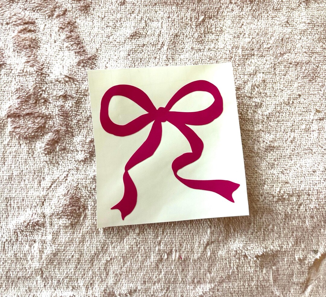 Simple Coquette Bow Decal Car Bumper Sticker, Window, Girly Aesthetic ...