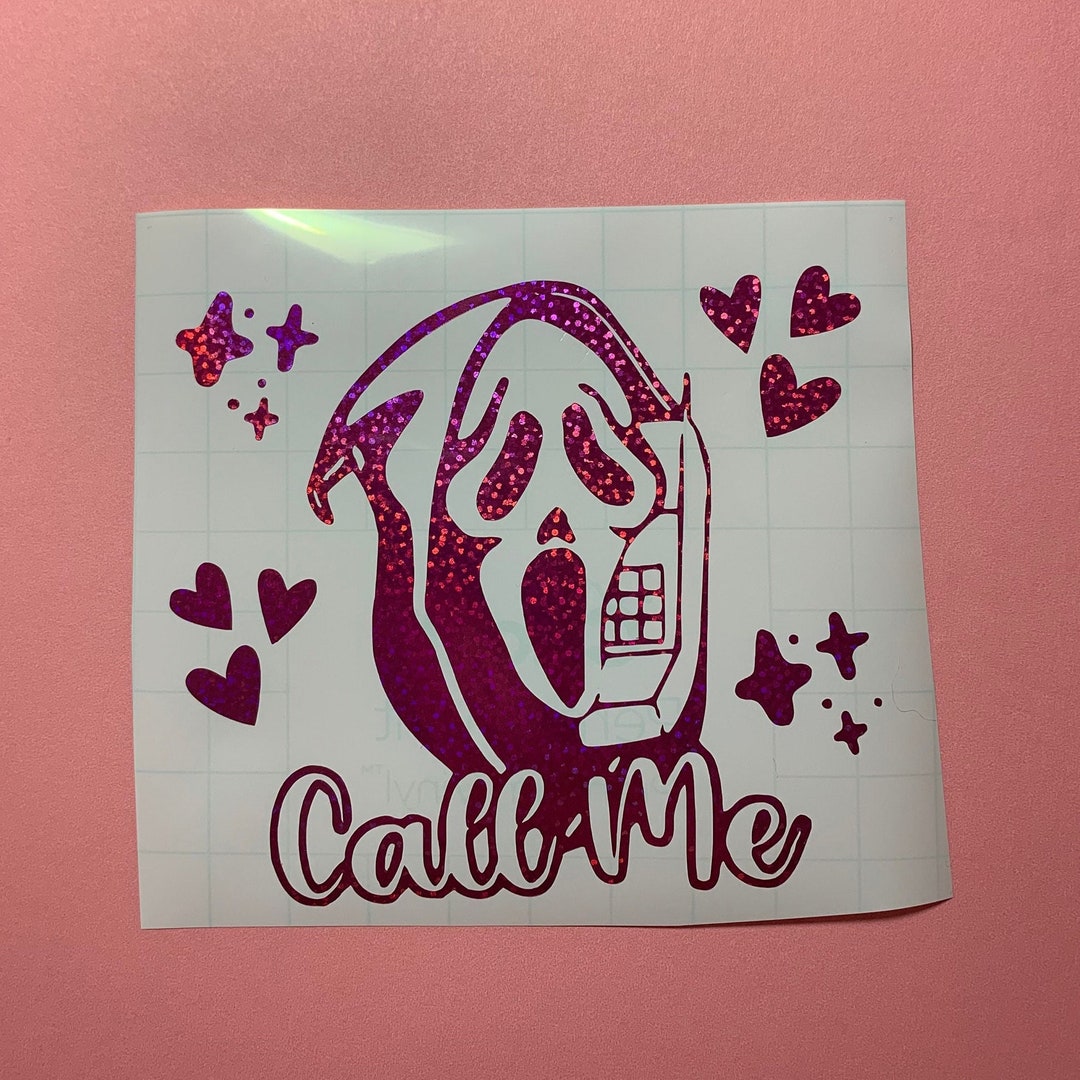 Ghostface Decal, Horror Movie CALL ME Bumper Sticker, Funny, Cute ...
