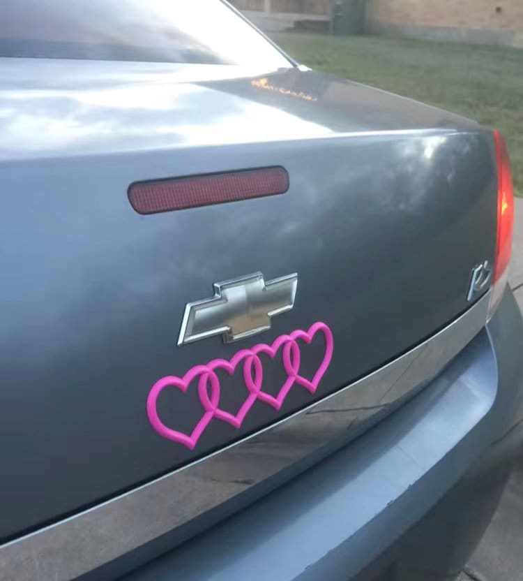 Cute Car Logo Heart Emblem, Exterior Accessories, Car Modification, Mod ...