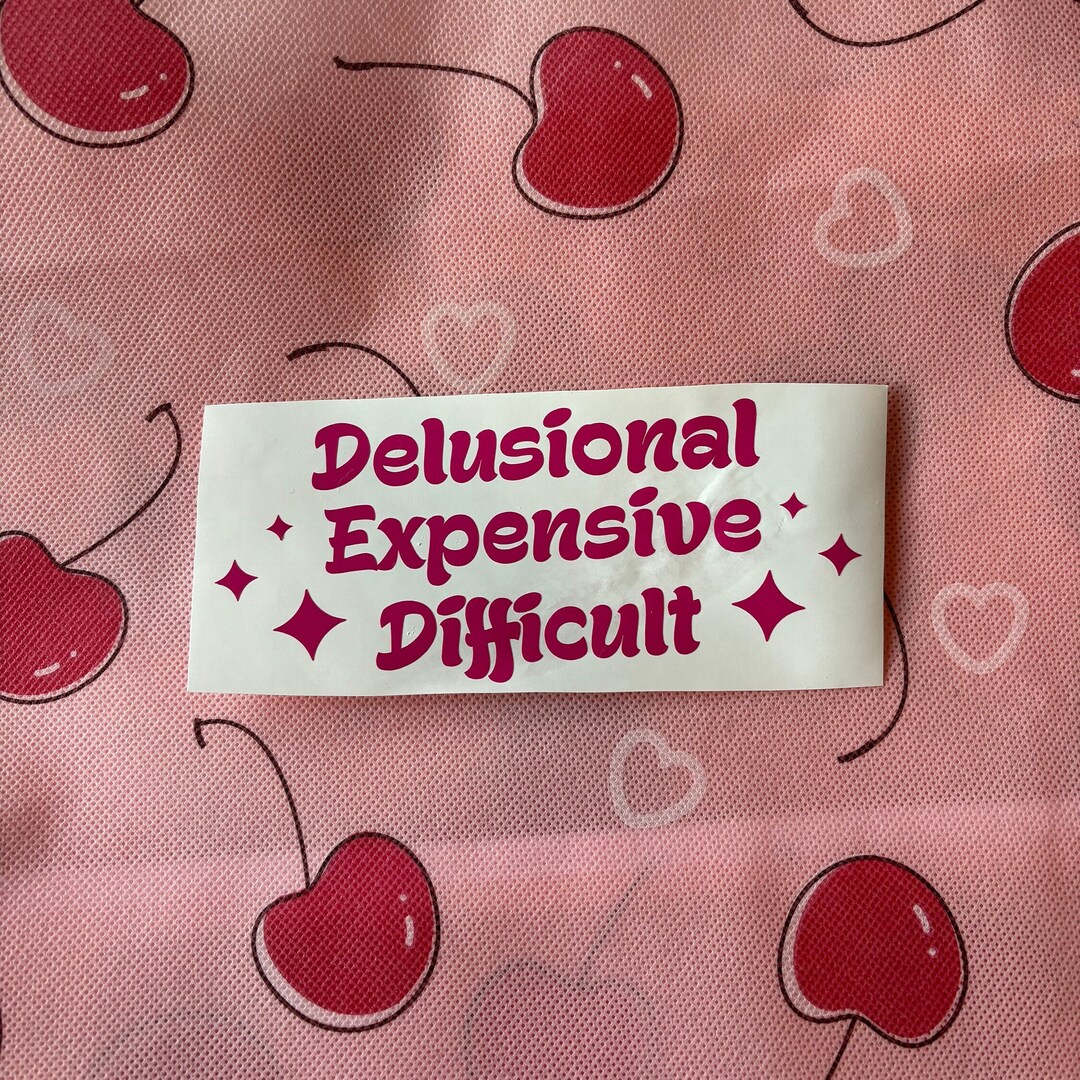 Delusional Expensive and Difficult Decal Bumper Sticker, Funny ...