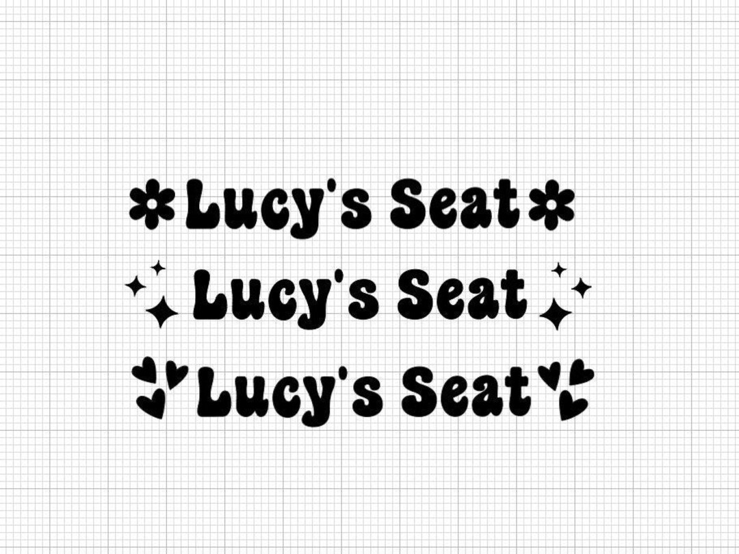 Girlfriend Seat Decal Sticker for Car, Passenger Princess, Drivers Side ...