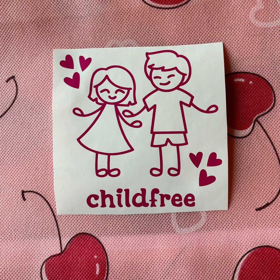 CHILDFREE Stick Figure Family Decal Sticker, Bumper, Couple, Money ...