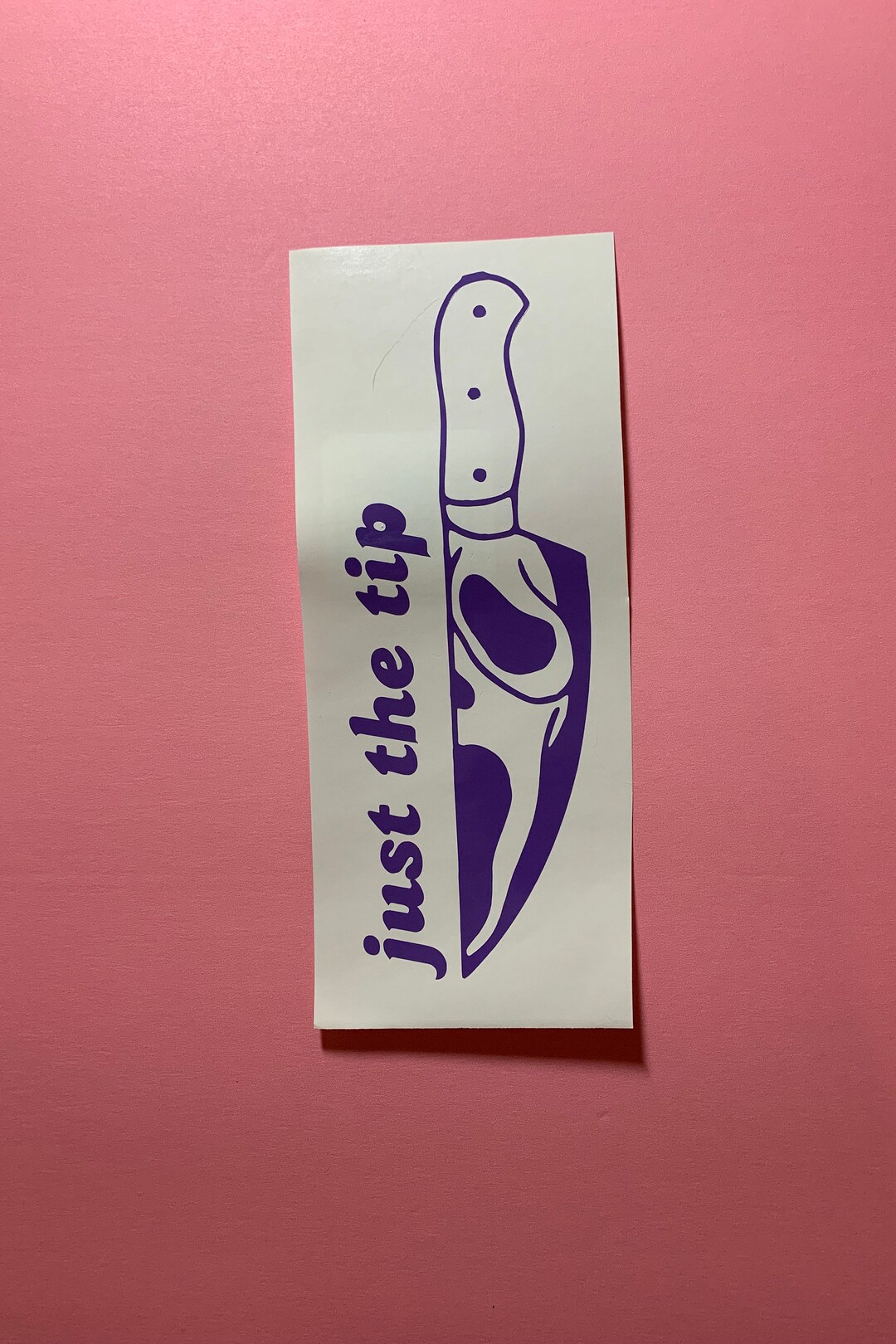 Just the TIP GHOSTFACE Villain Decal Bumper Sticker, Funny, Cute, Knife, Mask, Horror Movie ...