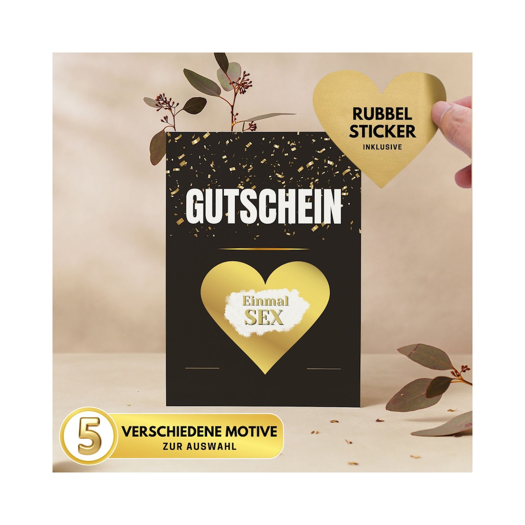 SEX VOUCHERS Gift for Men Boyfriend Scratch Card 5 Motifs to Choose ...