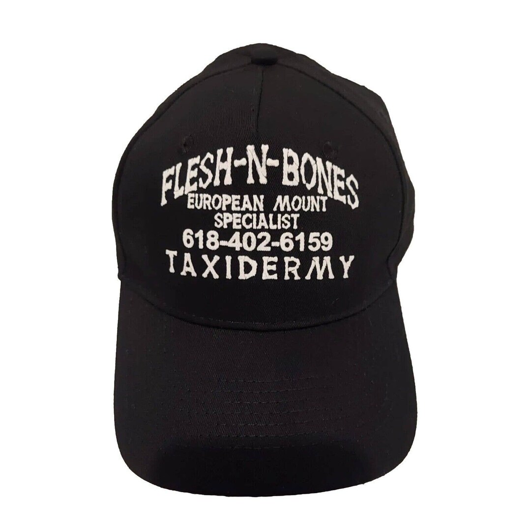 Adjustable Taxidermy Baseball Cap Hat Black Flesh-n-bones European ...