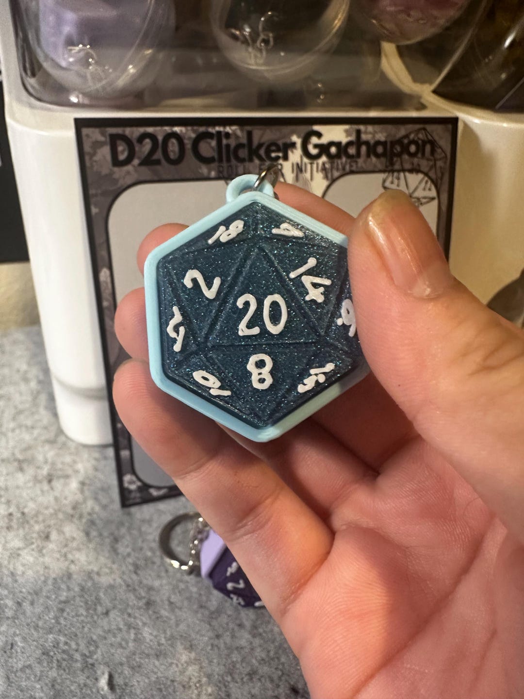 D20 Clicker Keychains (3D Printed) - Etsy