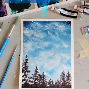 Custom Original Art Order Starry Night Sky Paintings - Etsy Canada
