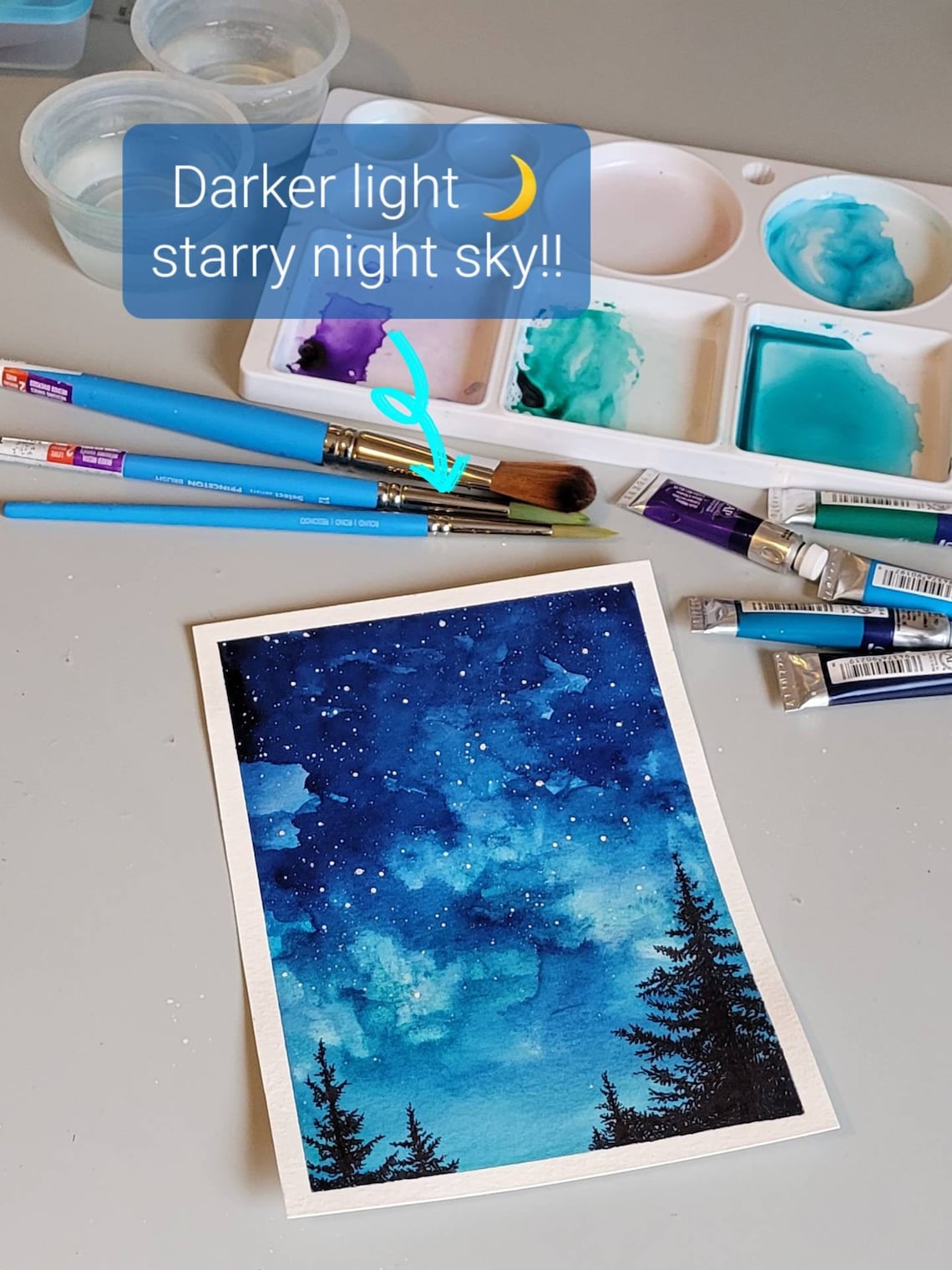 Custom Original Art Order Starry Night Sky Paintings - Etsy Canada