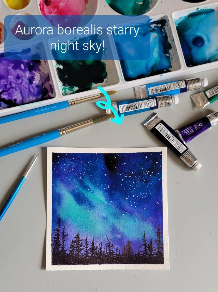 Custom Original Art Order Starry Night Sky Paintings - Etsy Canada