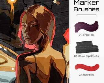 Realistic Marker Brushes for Clip Studio Paint - Etsy