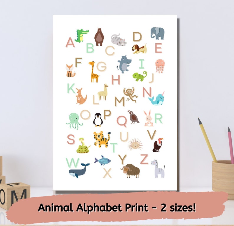 Alphabet Posters ABC Print ABC Poster Preschool Printable Playroom Sign ...